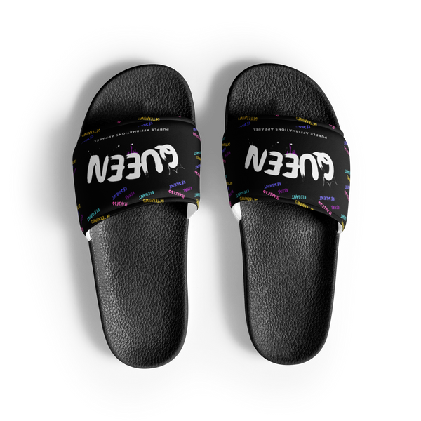Queen Characteristics - Women's Slides - Purple Affirmations Apparel